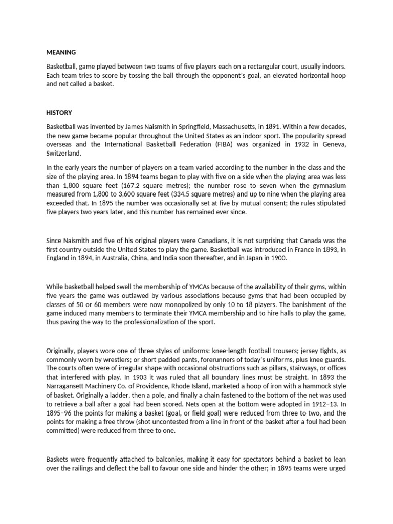 Meaning History Violations and Officals of The Game | PDF