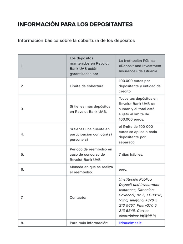 Informaci N B Sica Sobre La Cobertura de Los Dep Sitos 8f6ad73c 0.1.3 1725892741 Es | PDF