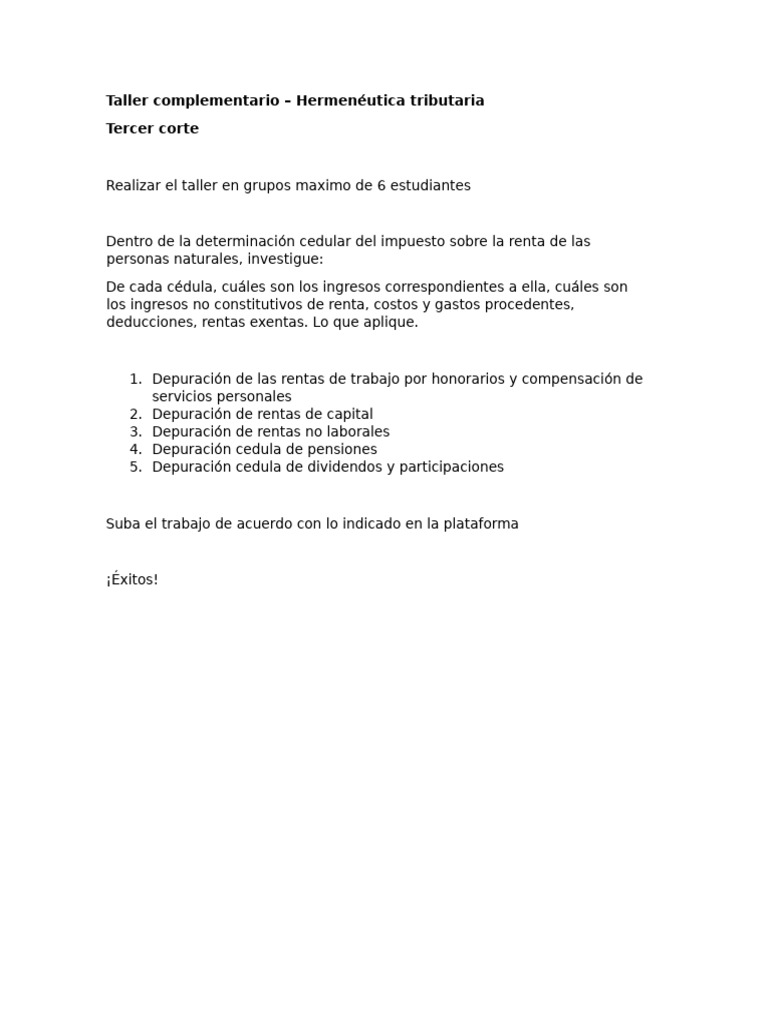 Taller Complementario Tercer Corte Heemeneutica | PDF
