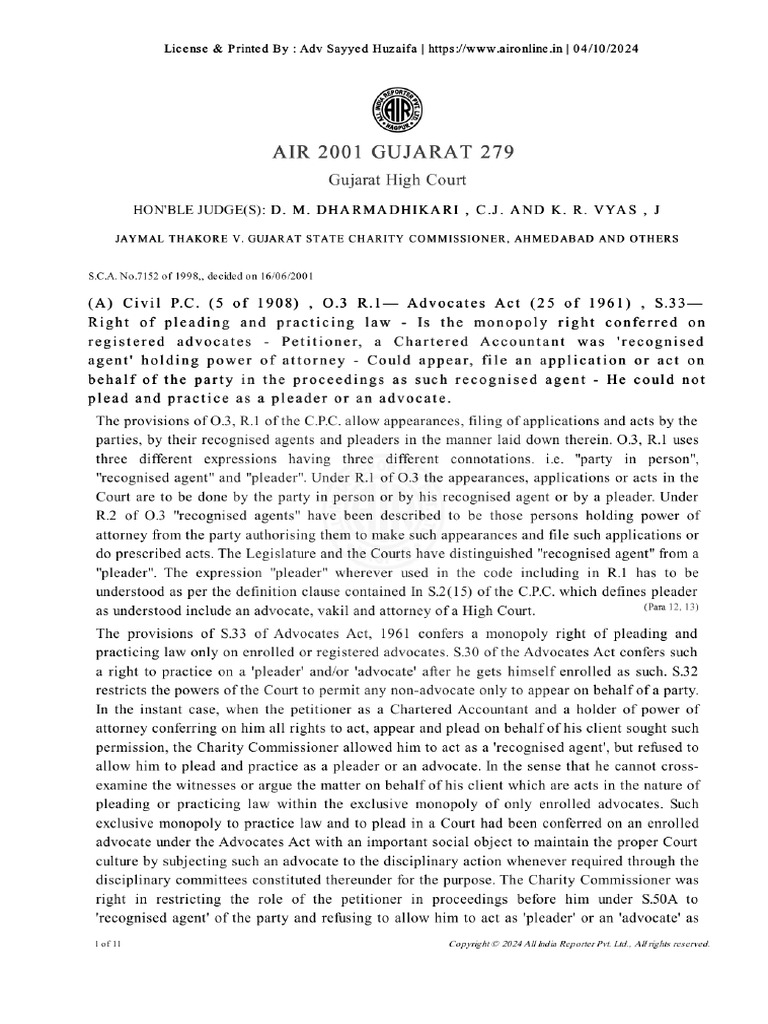 AIR-2001-GUJARAT-279 | PDF