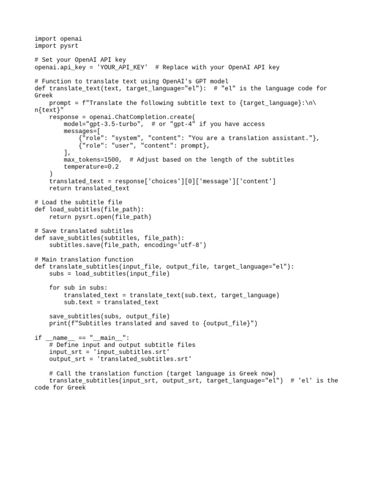 Translate Subtitles | PDF