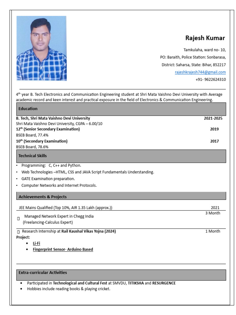 Rajesh Resume | PDF