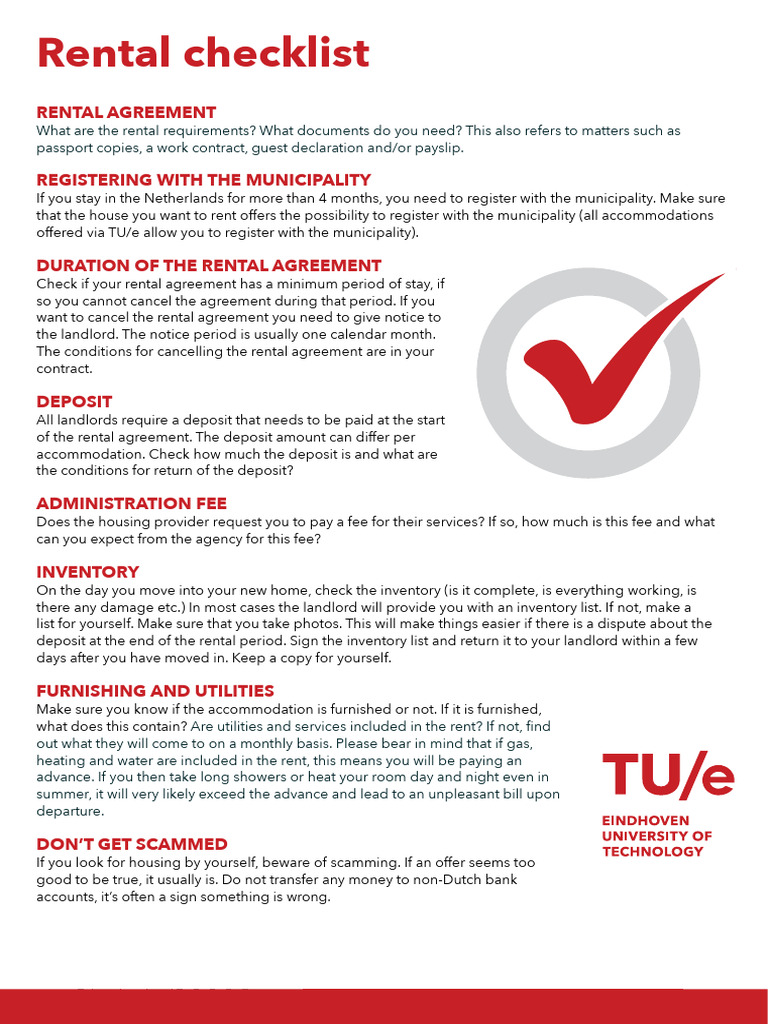 Rental Checklist | PDF