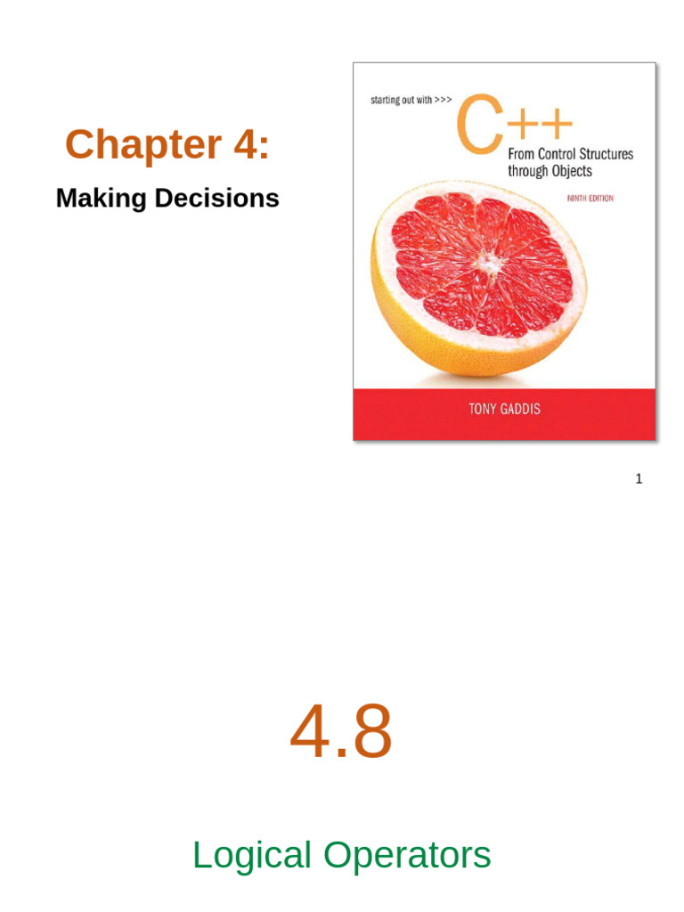 CS1436 - Ch04 - Making Decisions II | PDF