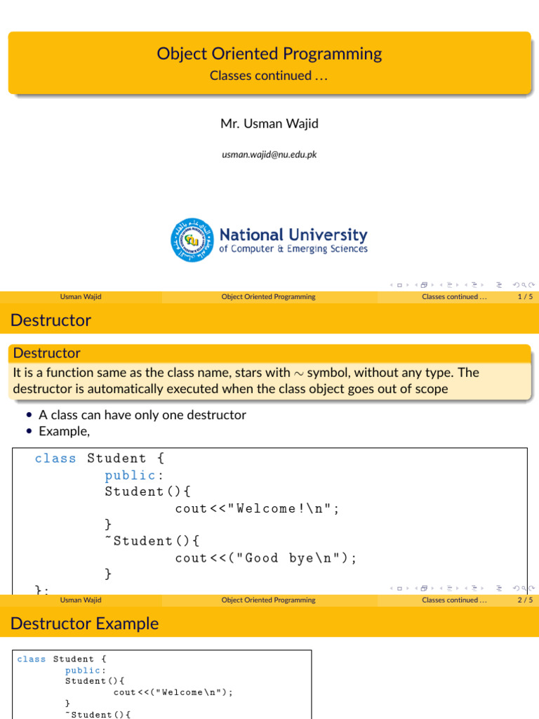 classes part 3 | PDF