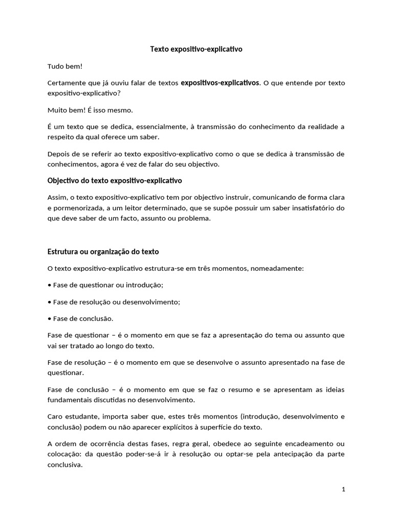Texto Expositivo Explicativo | PDF