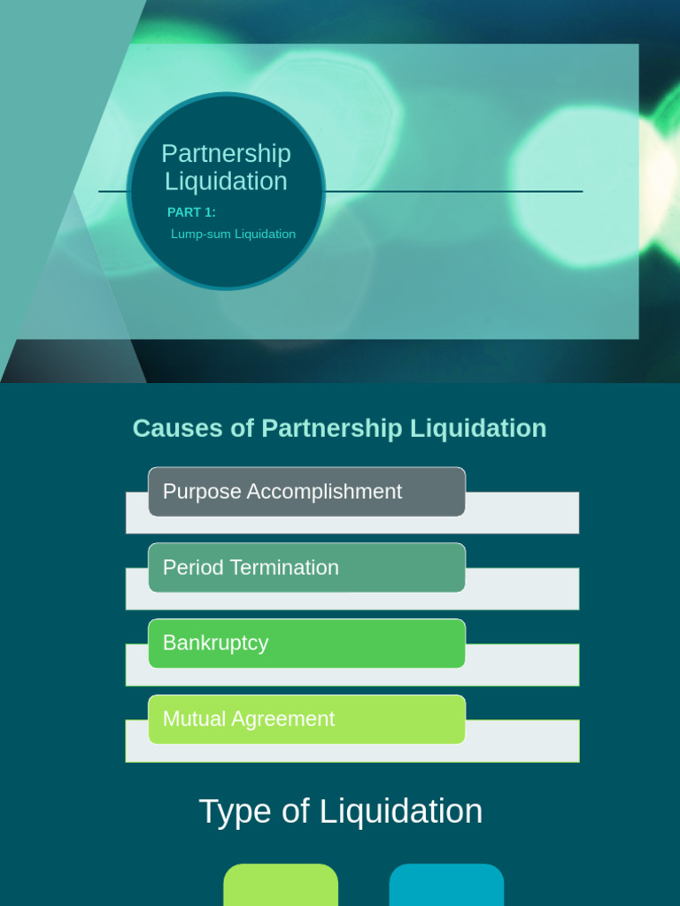 Lecture 5 Lump Sum Liquidation | PDF