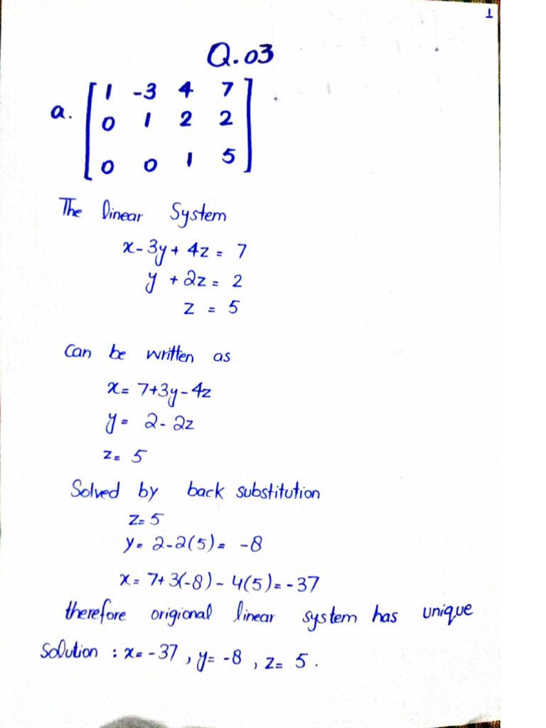 Linear Algebra A1 | PDF