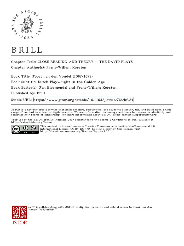 KORSTEN - Close Reading | PDF