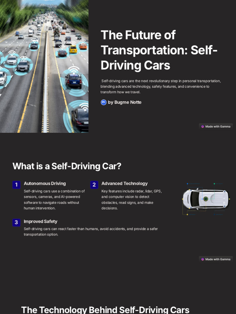 The Future of Transportation Self Driving Cars | PDF