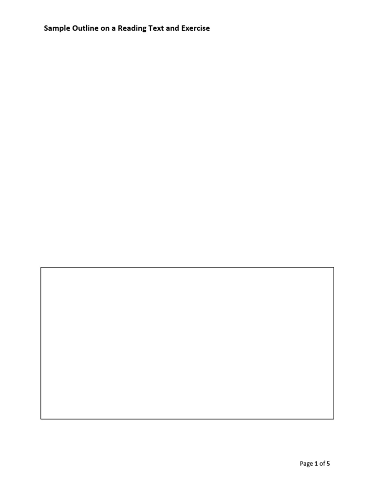 Outline Preparation Practice Sheet | PDF