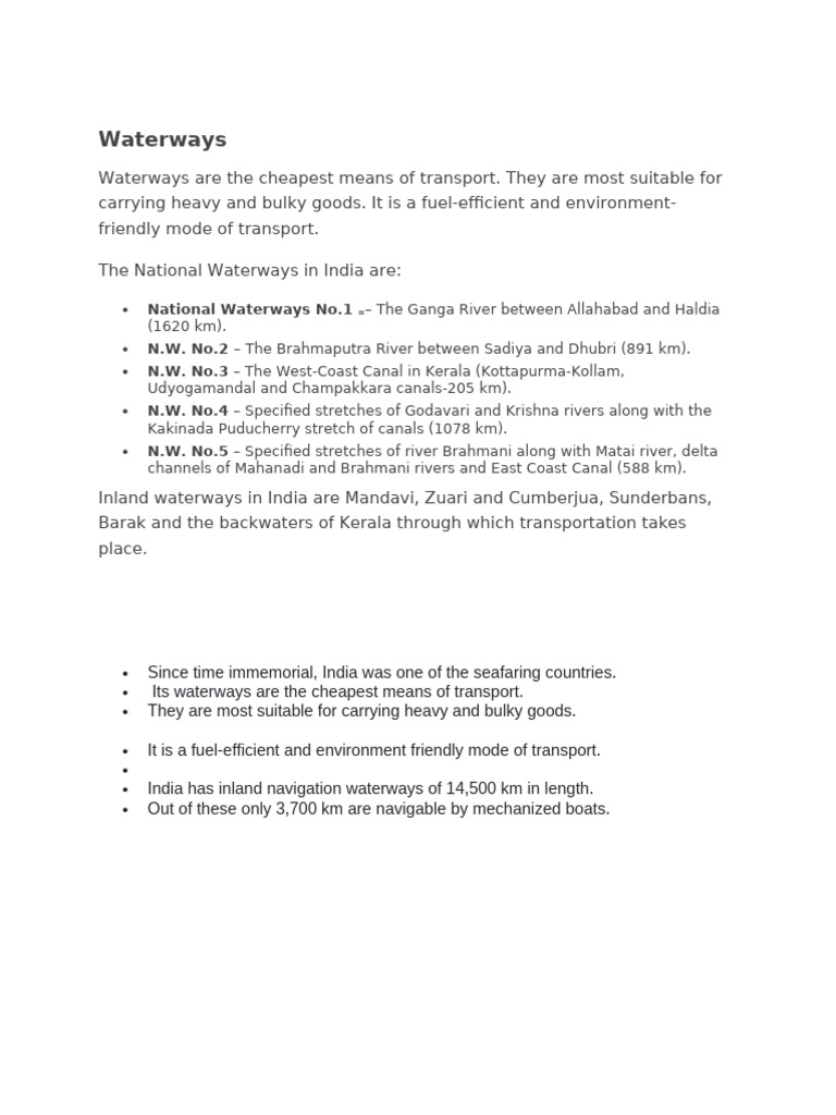 Waterways | PDF