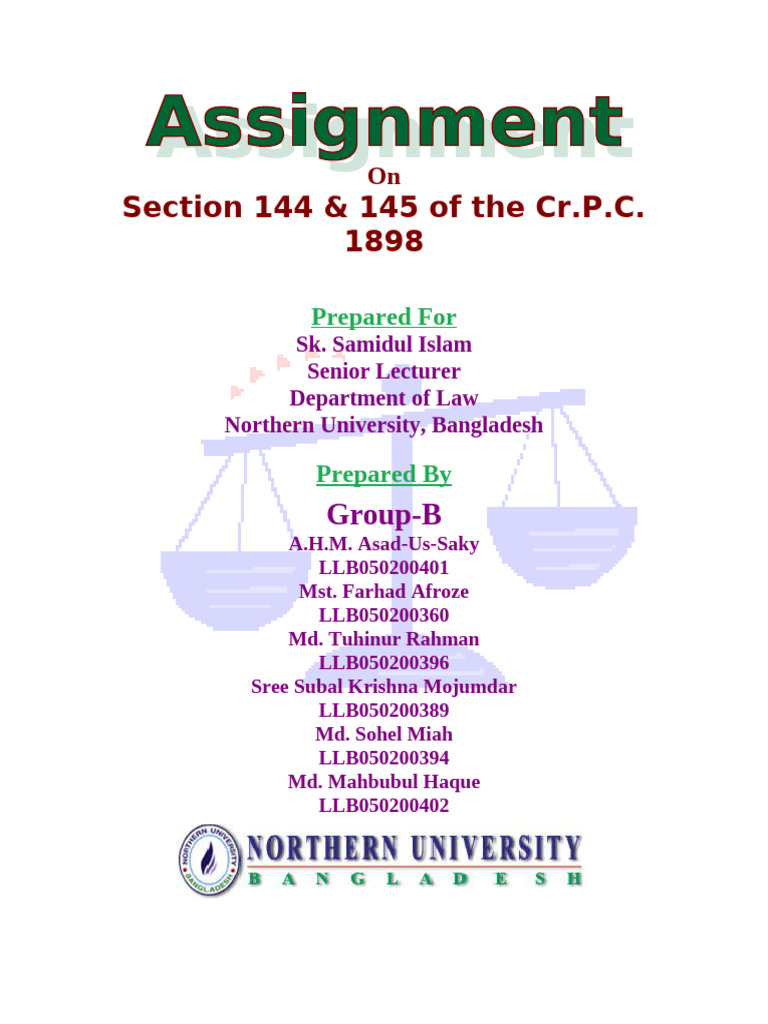 Sections 144 145 of CRPC | PDF
