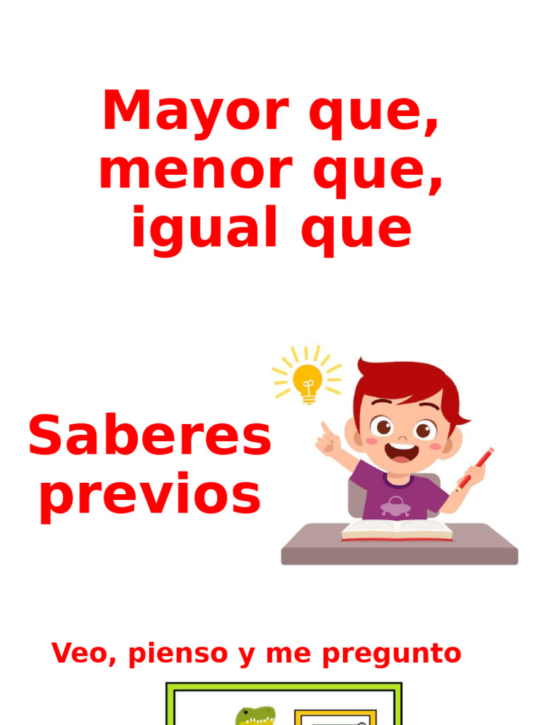 Comparación de Números: Mayor y Menor | PDF | Artes del Lenguaje y ...