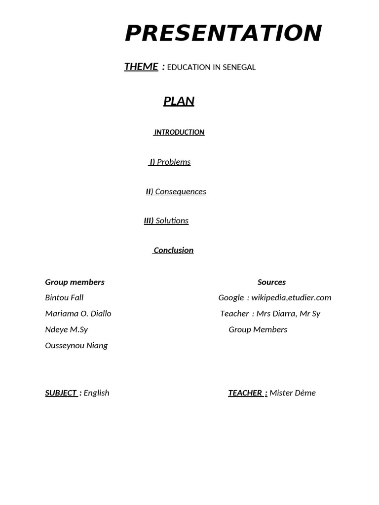 Expose Anglais | PDF