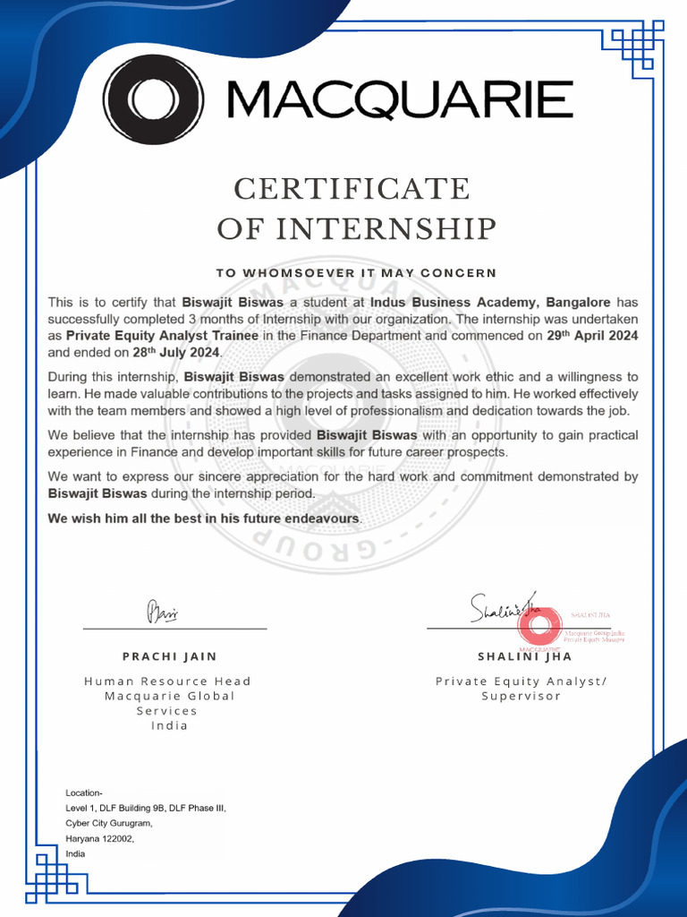 Internship 1 | PDF