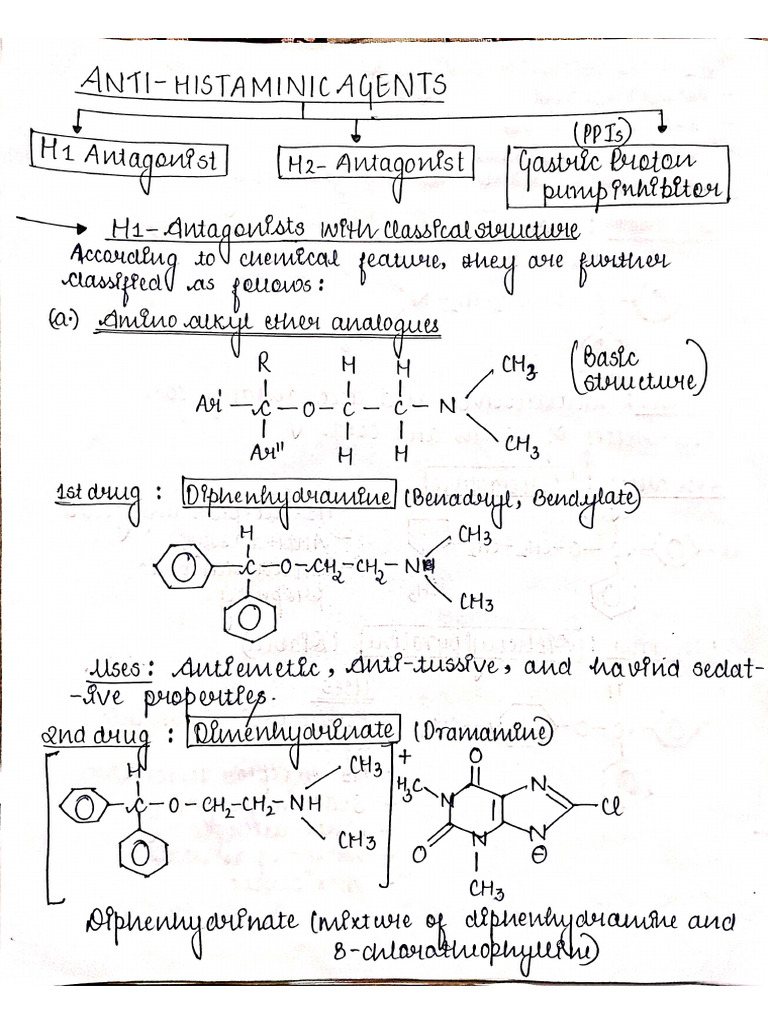 medicinal chemistry sem 5 drugs name and structure | PDF