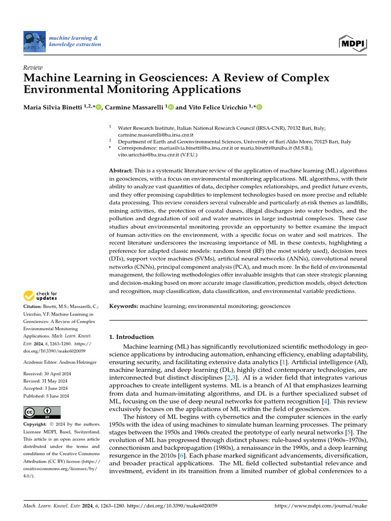 Machine Learning in Geoscience | PDF