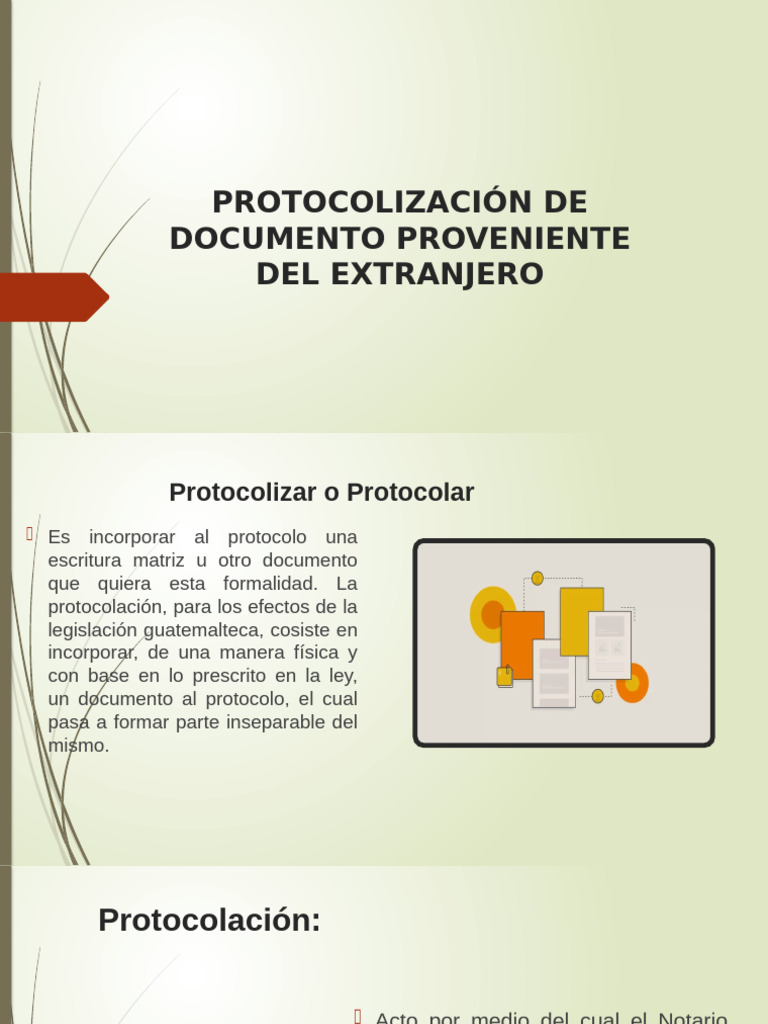 Protocolización de Documento Proveniente Del Extranjero | PDF