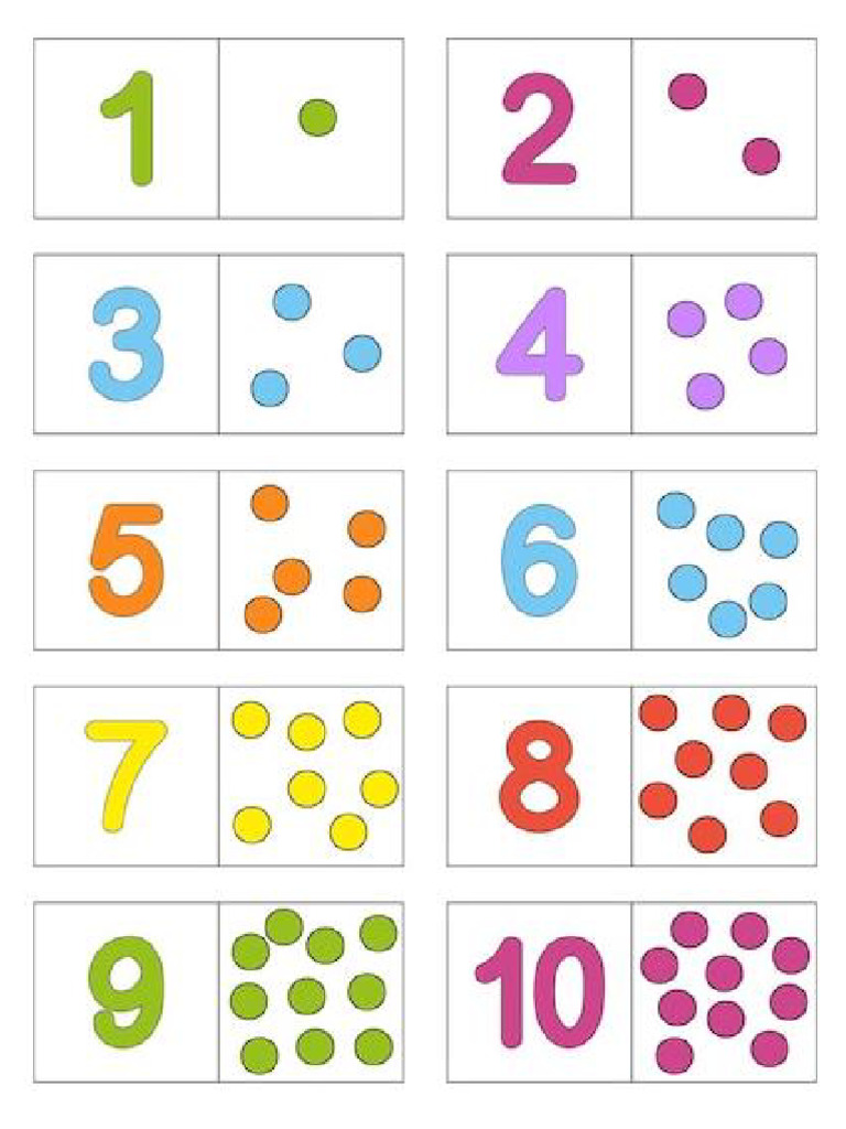 Tarjetas Numeros y Cantidad | PDF