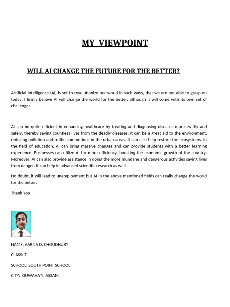 My Viewpoint | PDF
