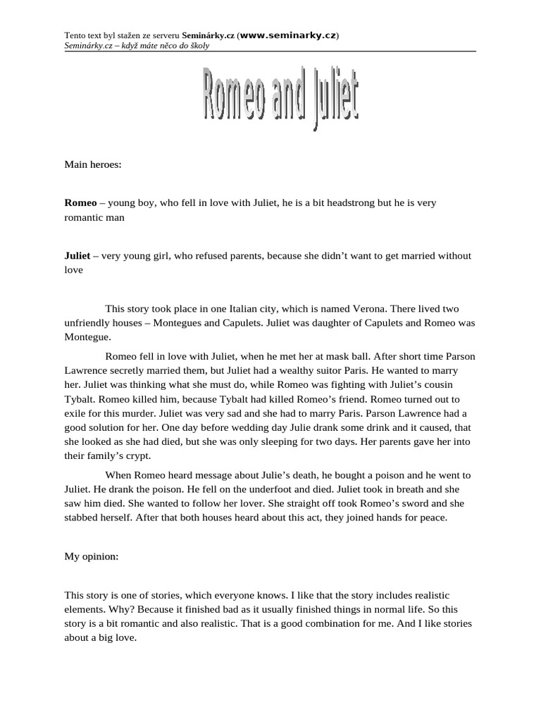 Romeo and Juliet | PDF