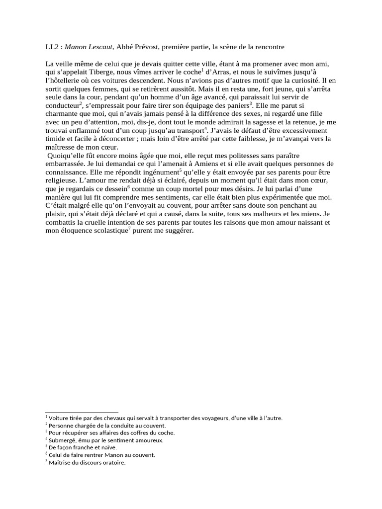 LL2 Manon Lescaut | PDF