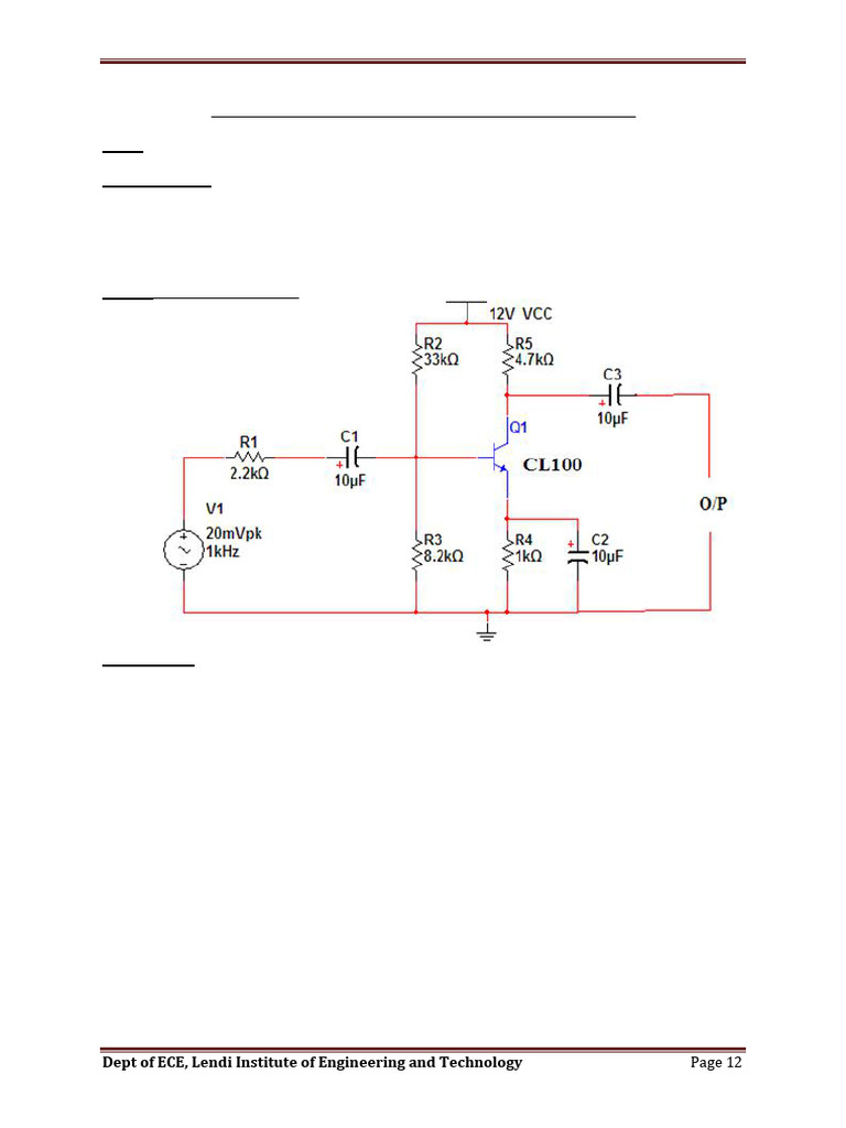 Class A Series Fed Amplifier Lab Guide | PDF | Amplifier | Computer ...