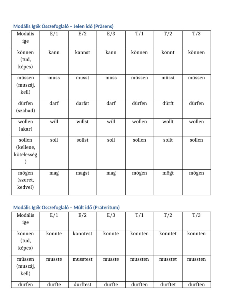 Modalverben Combined | PDF