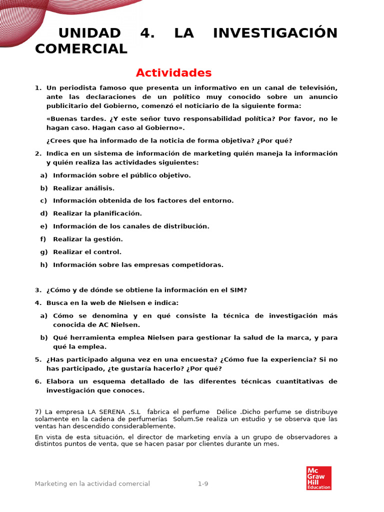 Libro Actividades Tema 4 | PDF