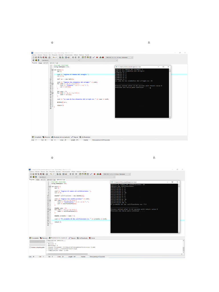 Ejercicios Con Arreglos Unidimensionales Actualizado 2024 T | PDF