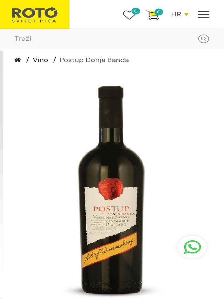 Vino Postup Donja Banda 0.75l - Roto Webshop | PDF