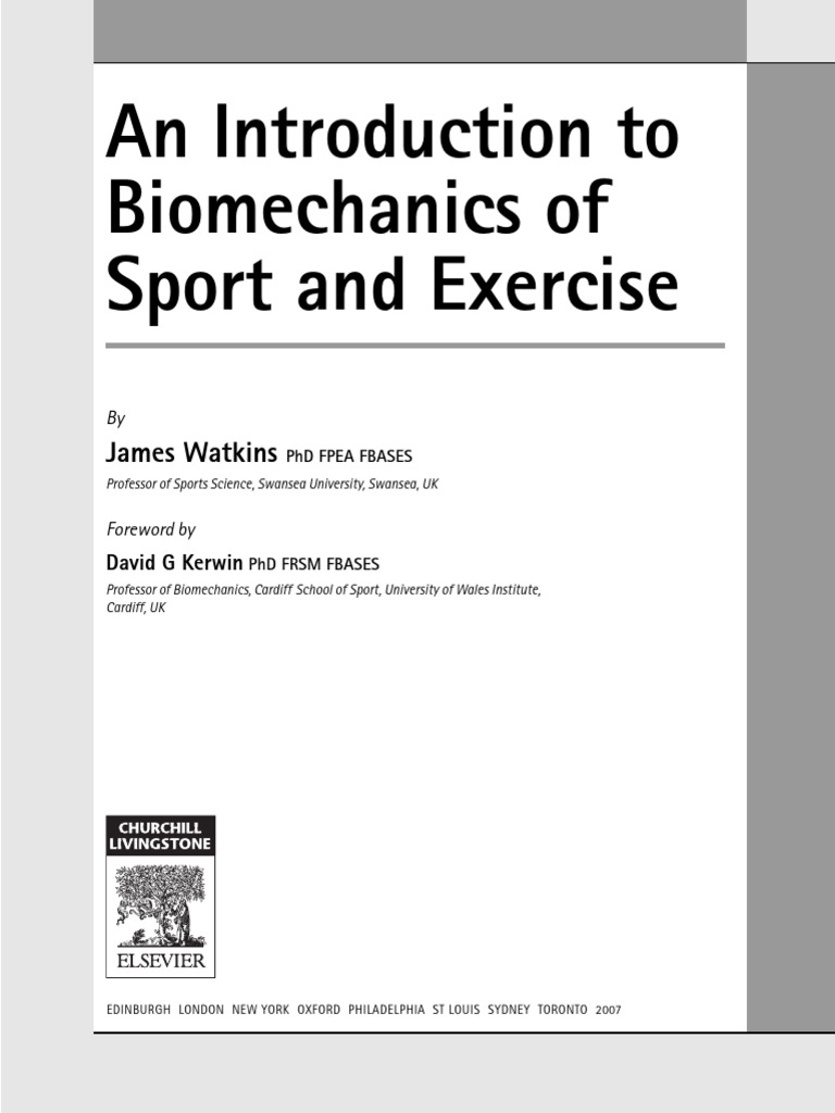 An Introduction To Biomechanics of Sport | PDF