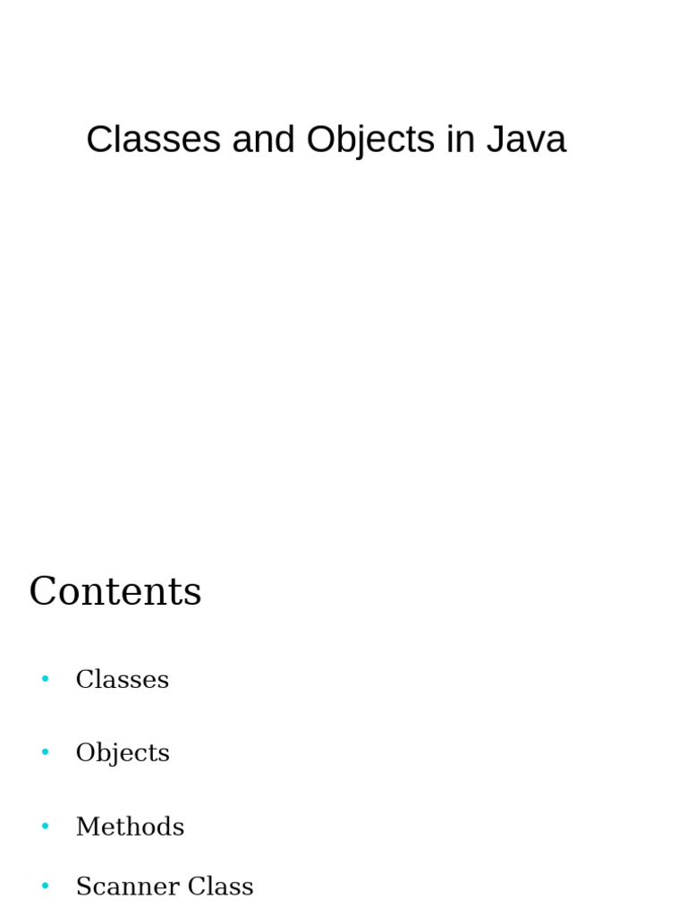 Classes Object Pdf