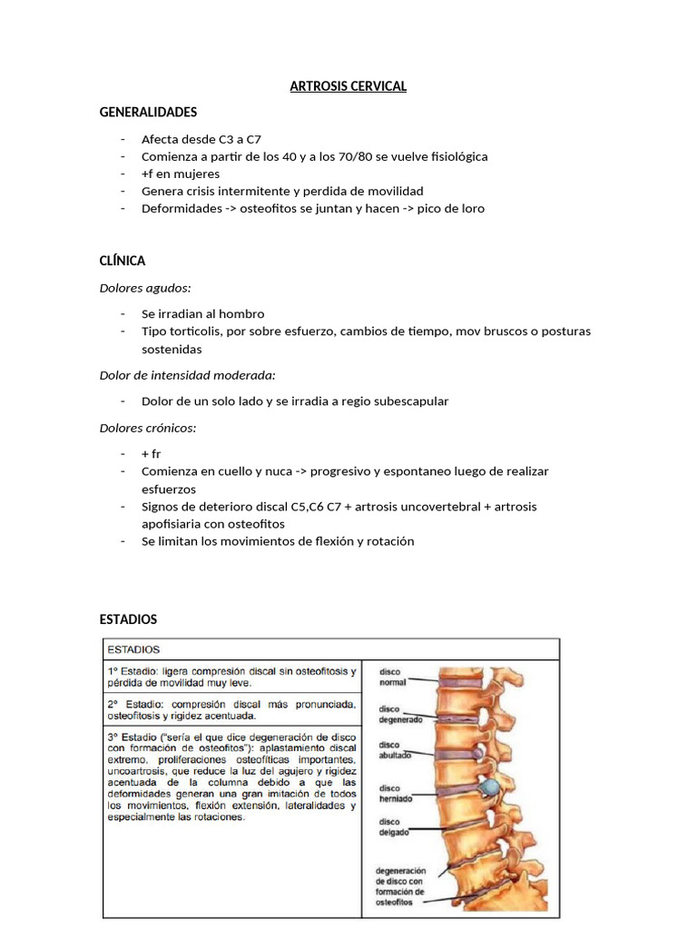 ARTROSIS CERVICAL | PDF