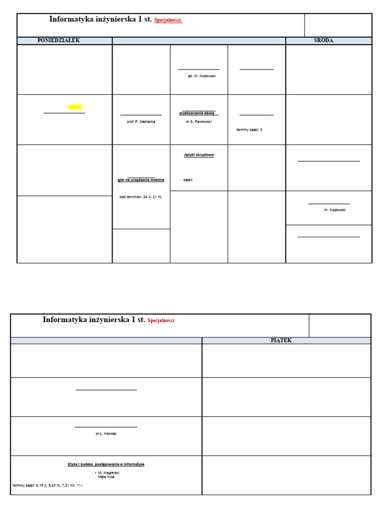 INF INZ IV 7sem | PDF