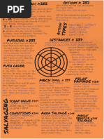 Lancer Combat Actions Cheat Sheet | PDF | Military Technology