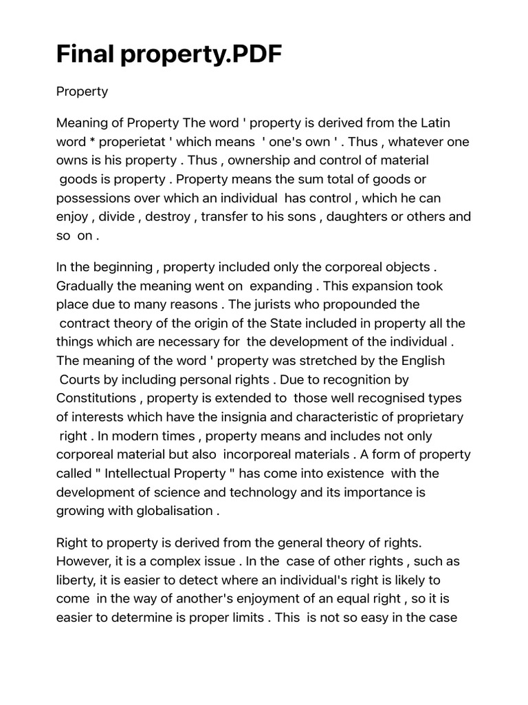 Final Property PDF | PDF