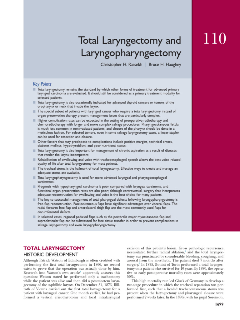110 - Laryngectomy | PDF