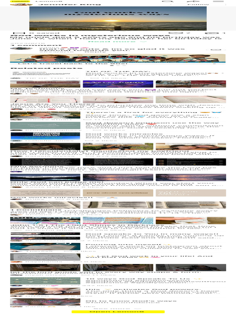 God Works in Mysterious Ways Gallery Posted by Jennifer King Lemon8 | PDF