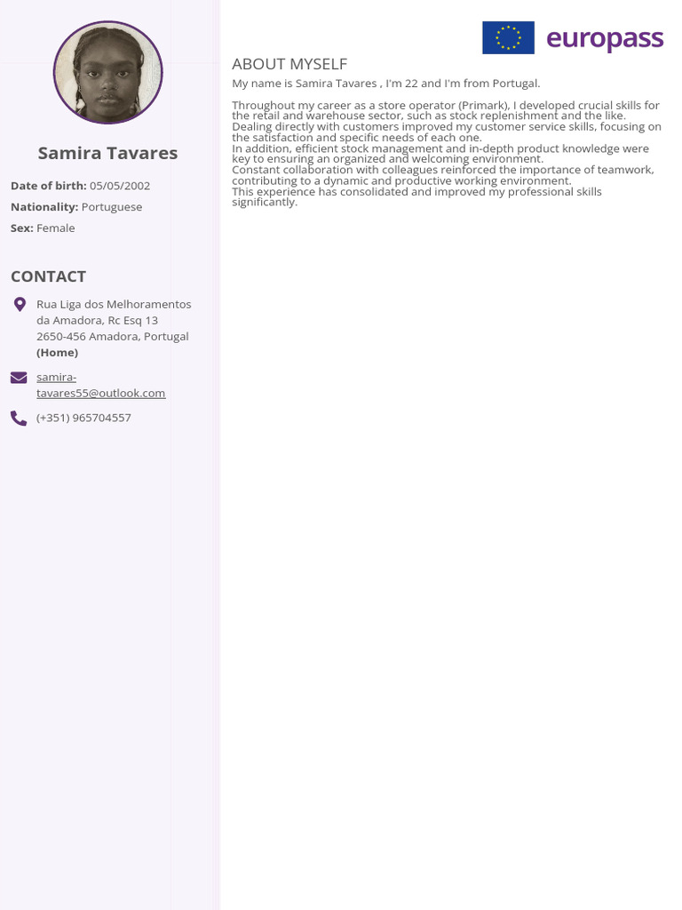 Samira Tavares CV | PDF