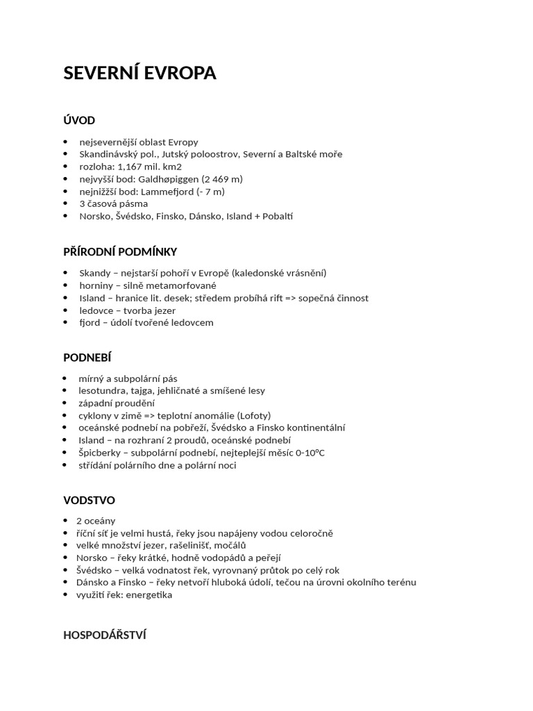 Severní Evropa | PDF