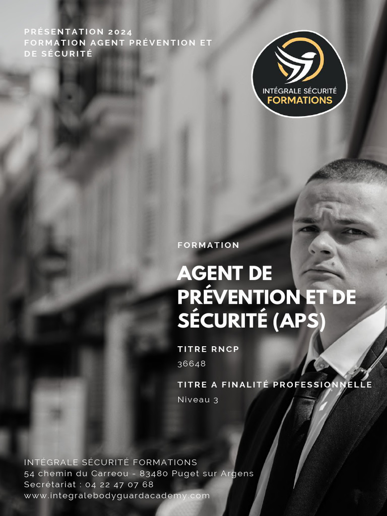 Présentation 2024 APS Agent de Sécurité Privée v3 (1) | PDF