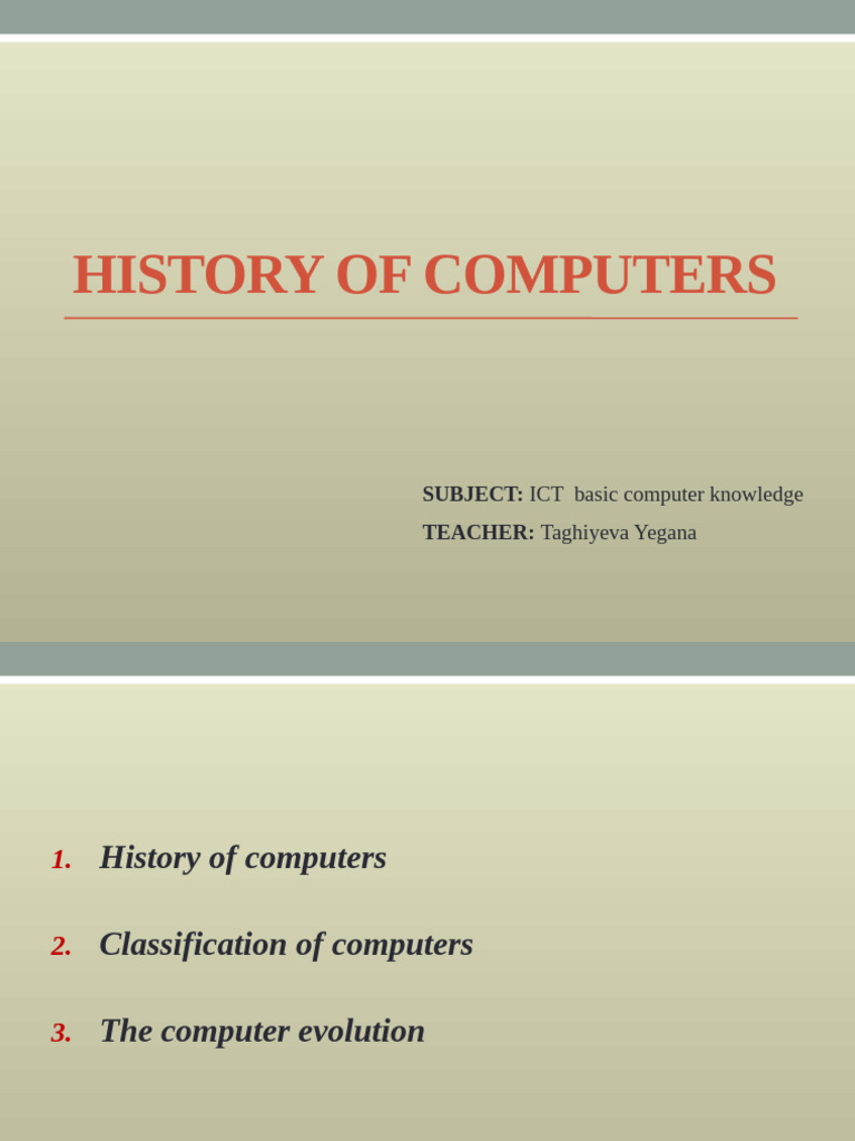 1. History of Computers | PDF
