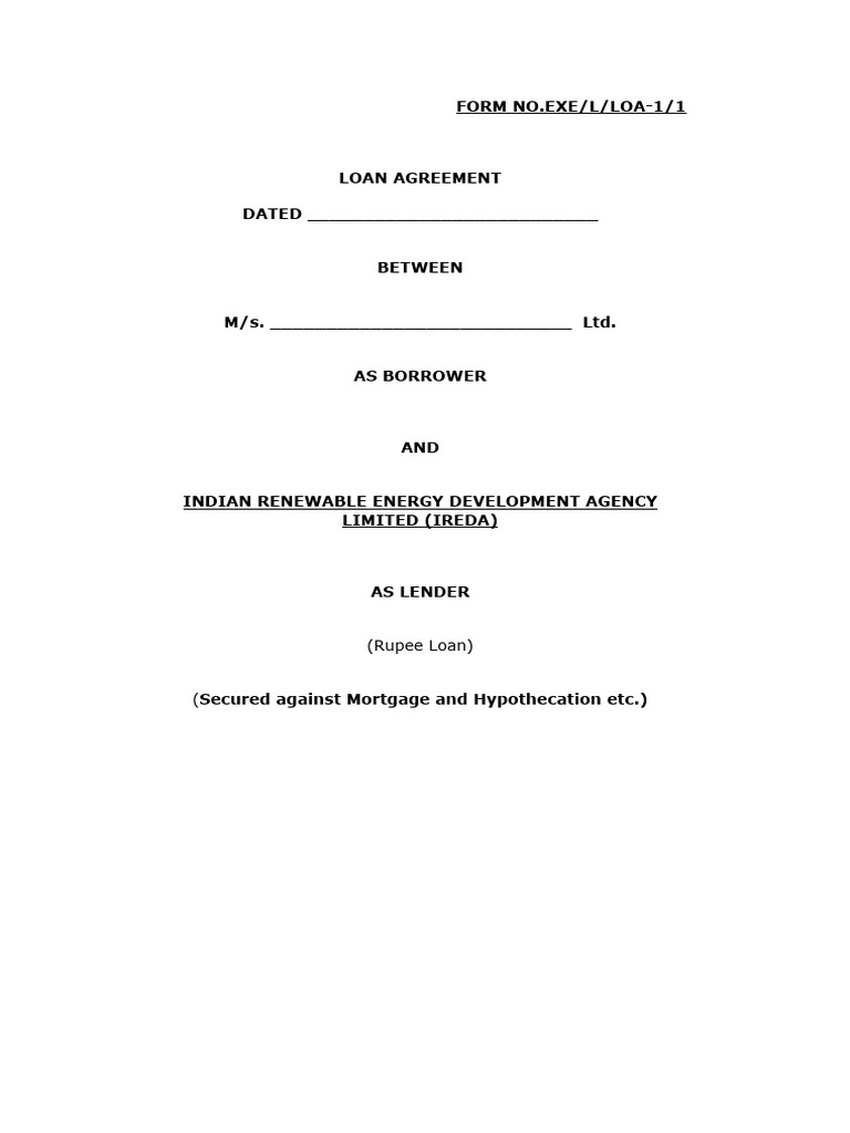 Loan-Agreement-FORM-NO.EXE-L-LOA-1-1 | PDF