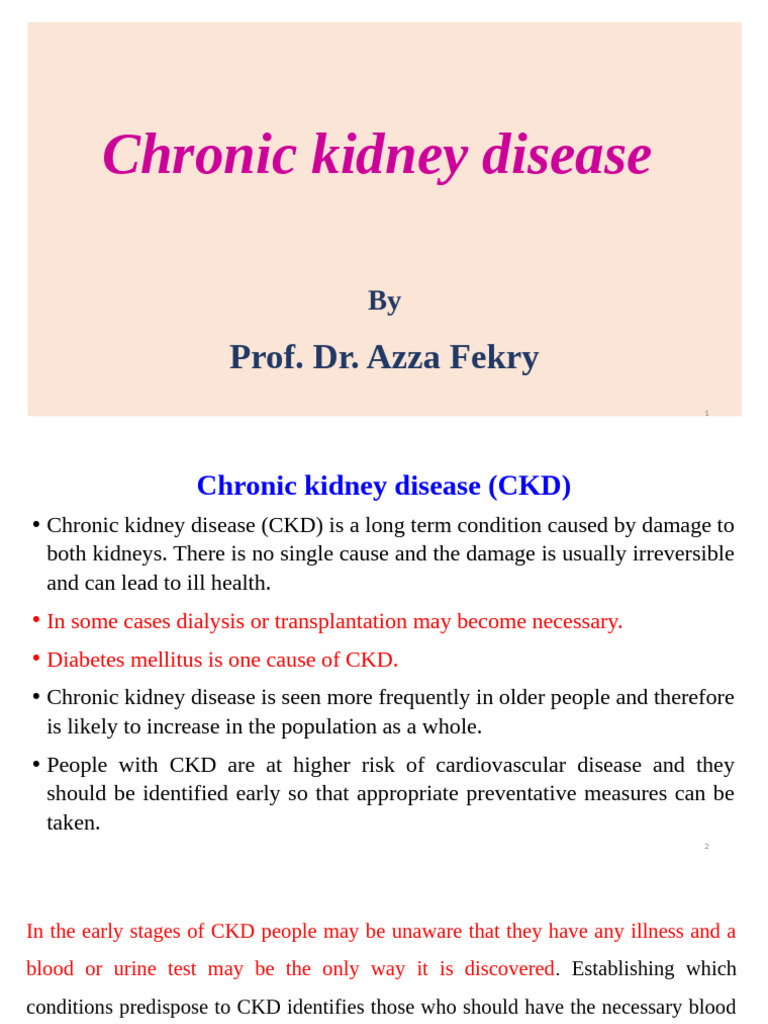 Chronic kidney disease | PDF