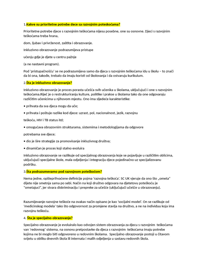 Inkluzivno Obrazovanje-2 | PDF