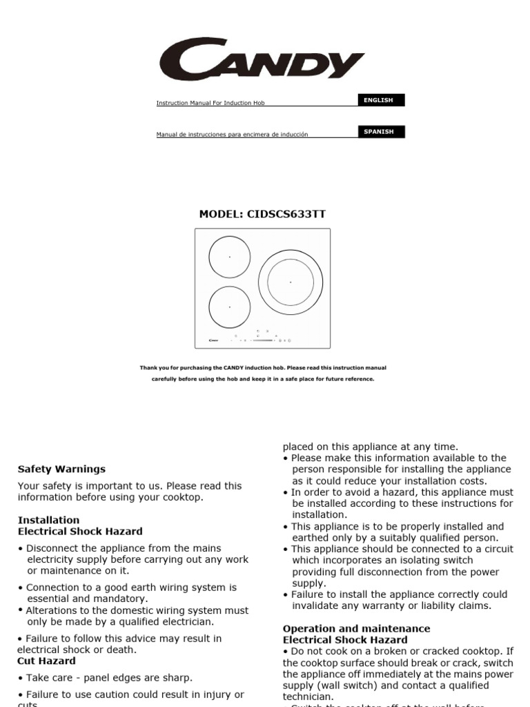 manual candy vitro español completo | PDF