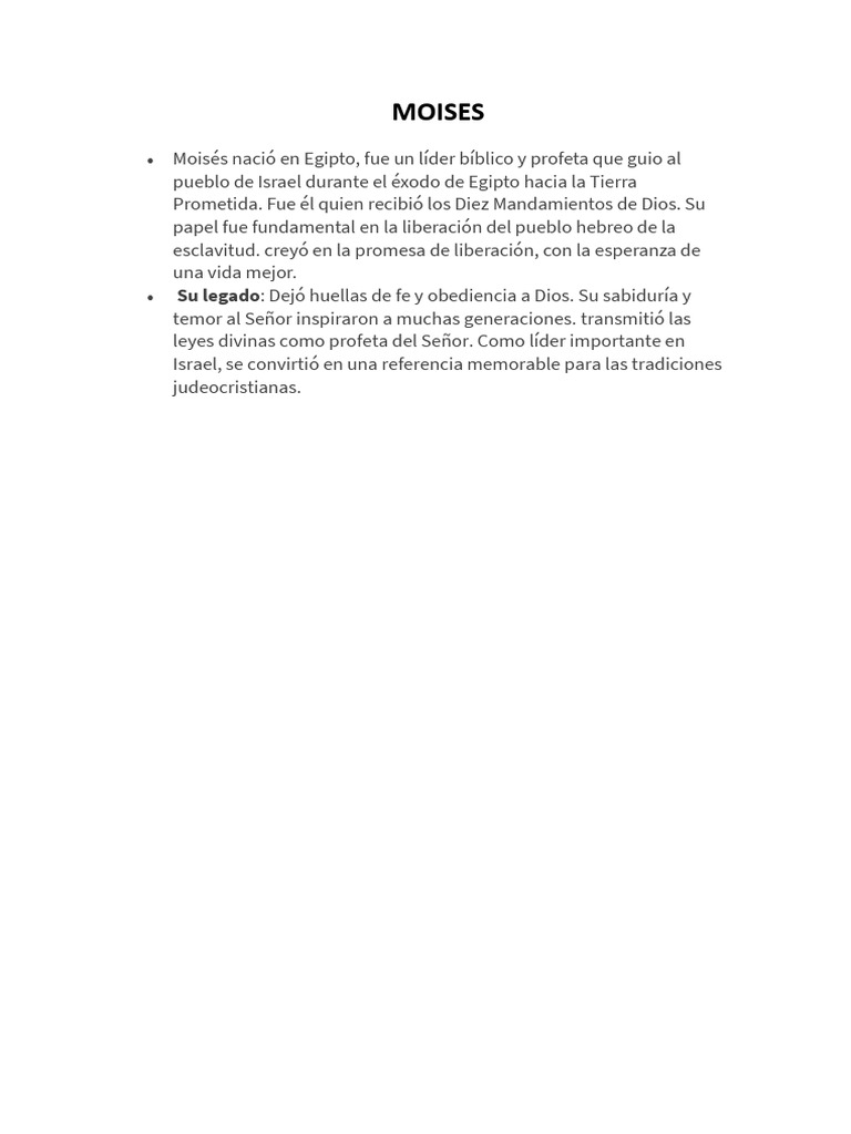 Moises | PDF
