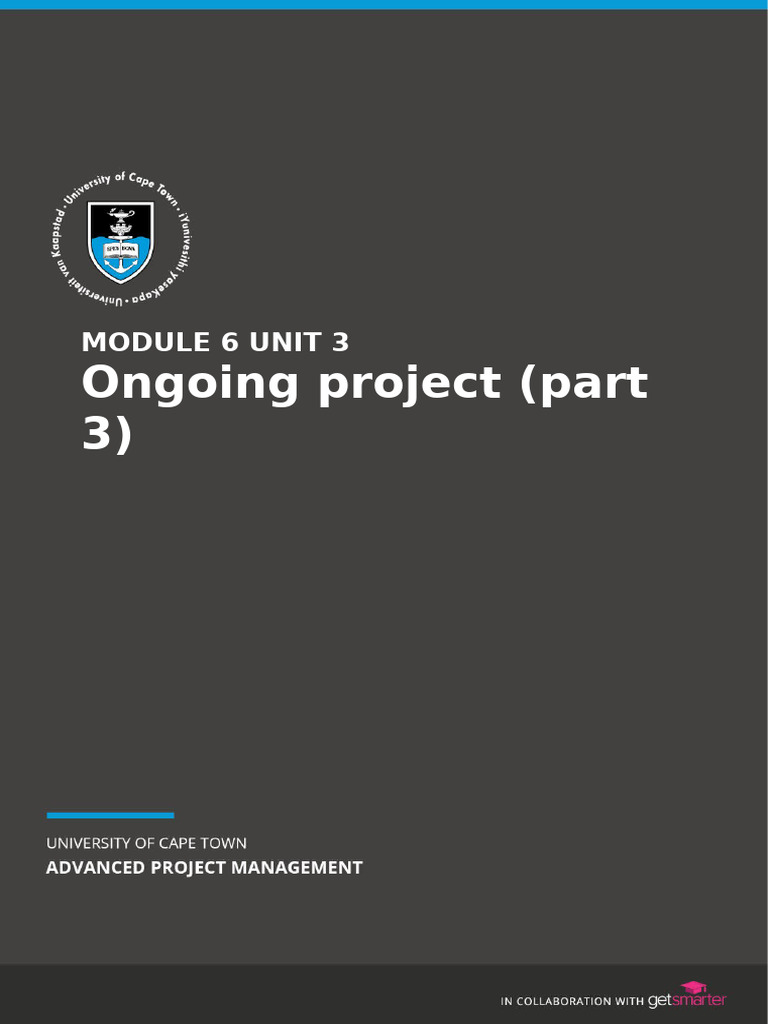 UCT APM M6 U3 Ongoing Project 2 | PDF